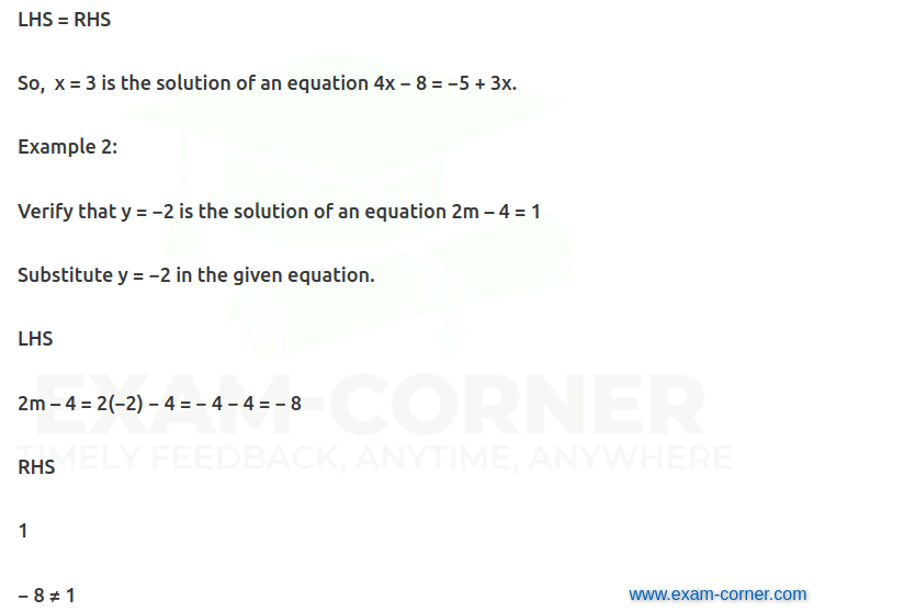 1. MATHEMATICS – Equations – Exam-Corner