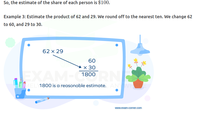 4. MATHEMATICS – Estimation in Real Life – Exam-Corner