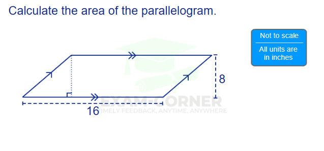 Geometry – Area, Perimeter & Volume – Area: Parallelograms – Exam-Corner