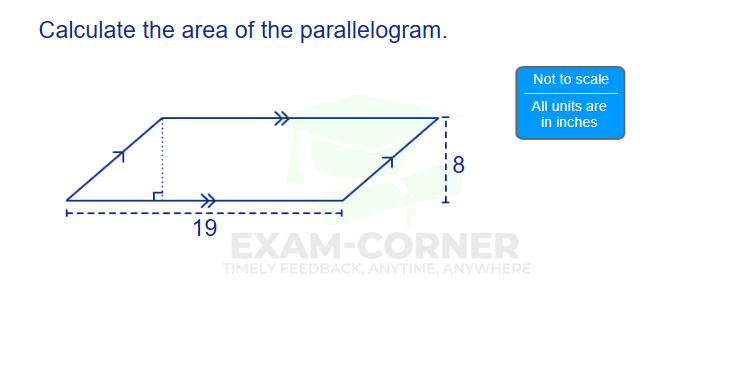 Geometry – Area, Perimeter & Volume – Area: Parallelograms – Exam-Corner