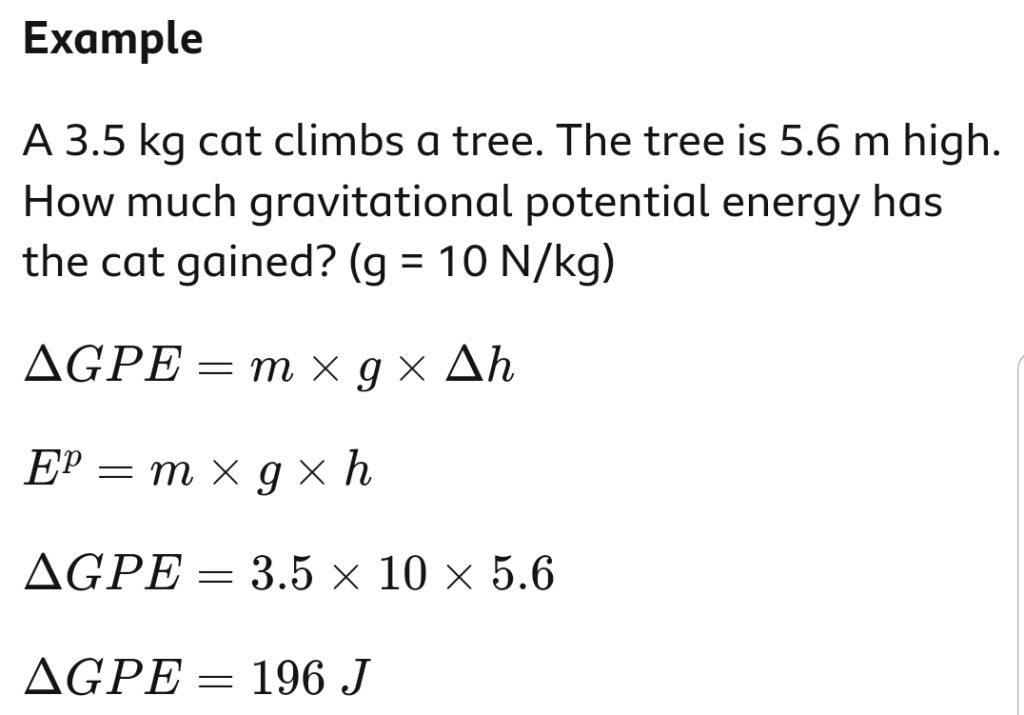 Conservation and calculation of energy – Exam-Corner
