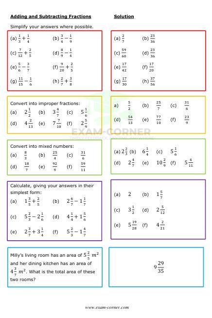 Adding and Subtracting Fractions with Mixed Numbers Practice Strips ...